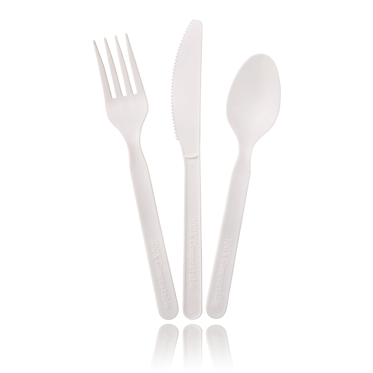 Collection of Compostable Utensils Biodegradable Forks Spoons Knives ...